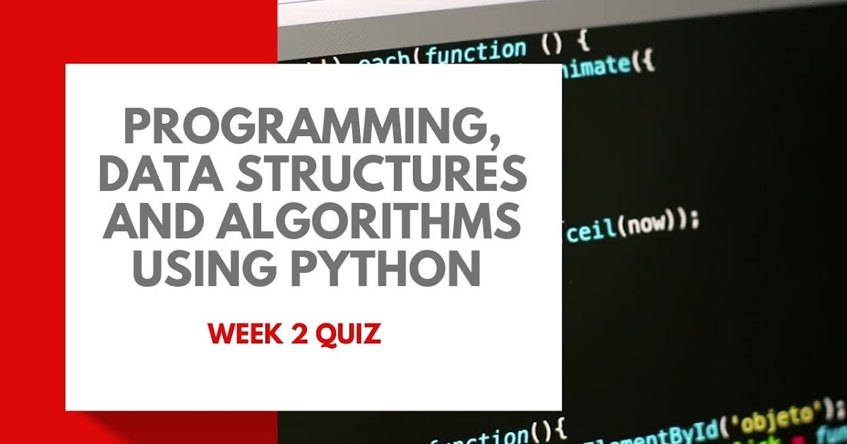 Programming, Data Structures And Algorithms Using Python - Assignment 2 ...